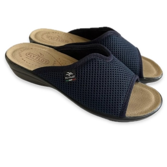 Fly Flot | Shoes | Fly Flot Navy Blue Slipon Sandals Fly Flot Womens ...
